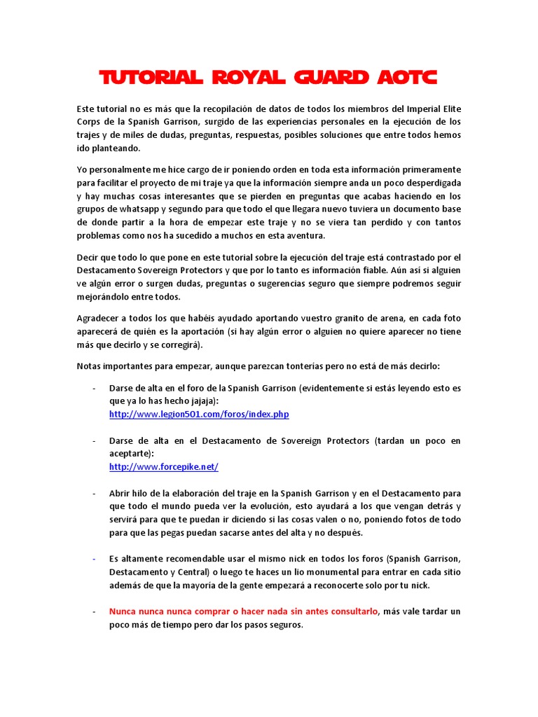 Tutorial Royal Guard Aotc | PDF | Naturaleza