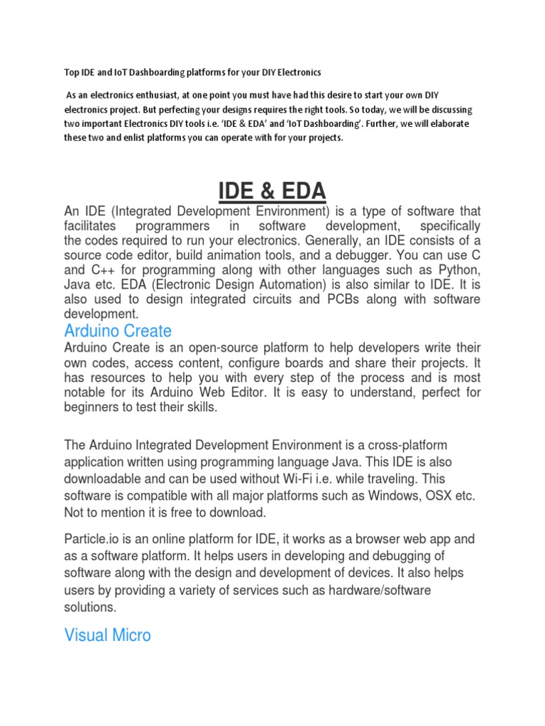 Ide & Eda: Arduino Create | PDF | Integrated Development Environment ...