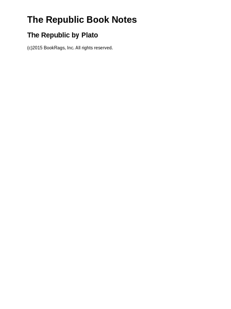 Rep Notes | Download Free PDF | Socrates | Justice