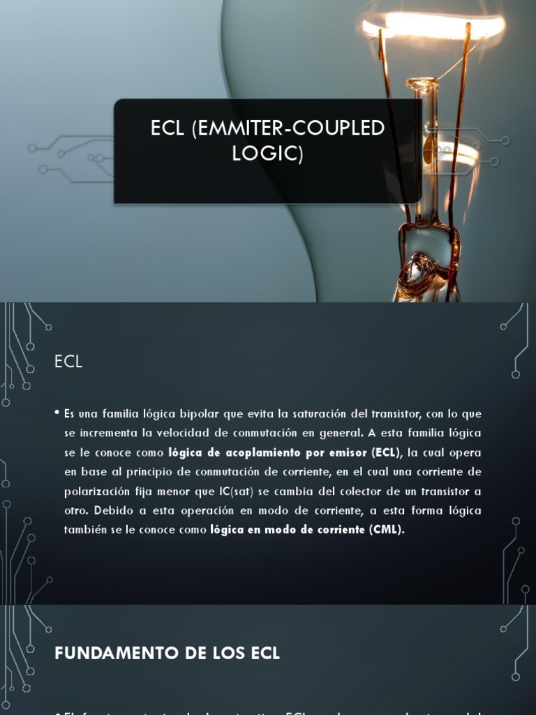 Ecl (Emmiter-Coupled Logic) | PDF | Cmos | Dispositivos semiconductores