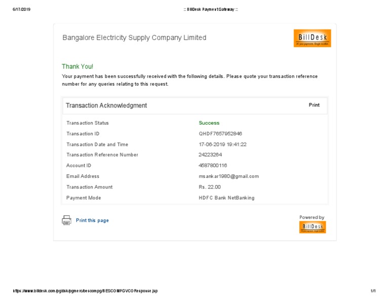 BillDesk Payment Gateway | Download Free PDF | Payments | Computing