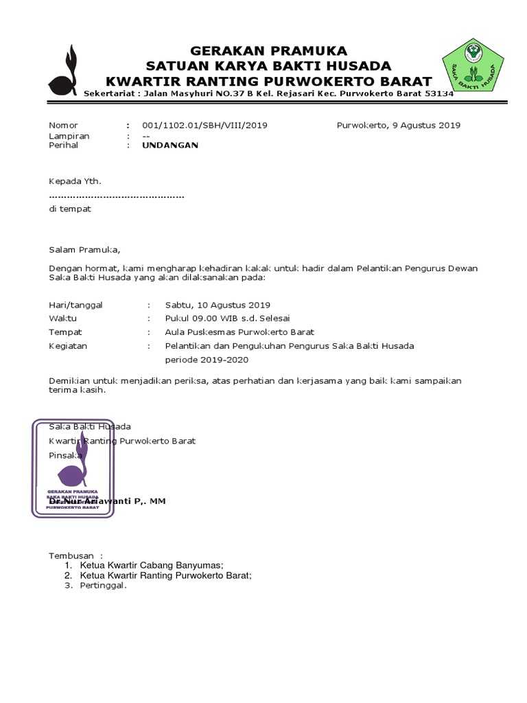 Surat Pelantikan SBH | PDF