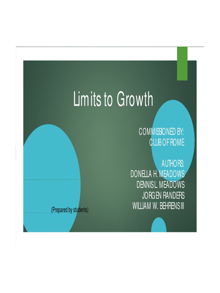 21 Limits To Growth | PDF | Economic Growth | Nature
