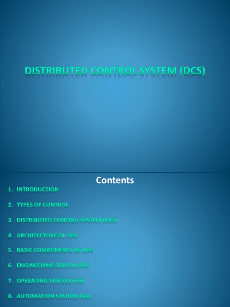 DCS Presentation | PDF | Control System | Programmable Logic Controller