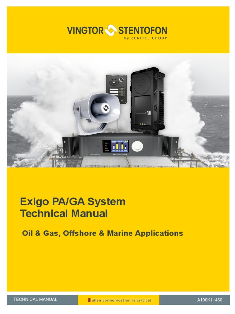 Exigo PA/GA System Technical Manual: Oil & Gas, Offshore & Marine ...