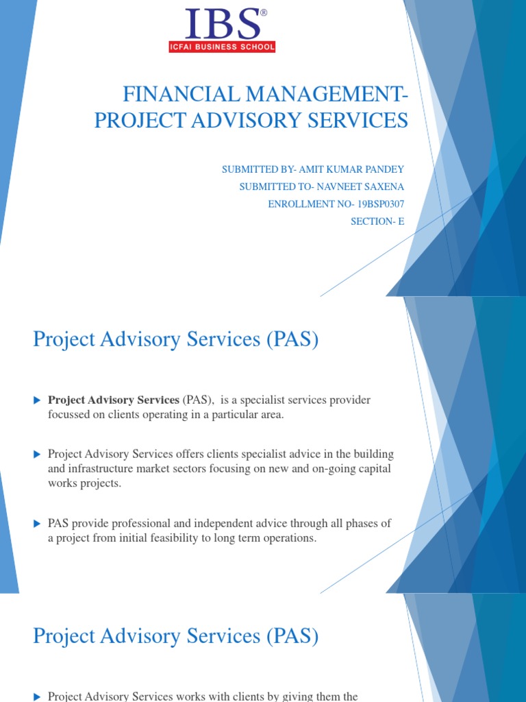 Financial Management-Project Advisory Services | PDF | Pricewaterhouse ...