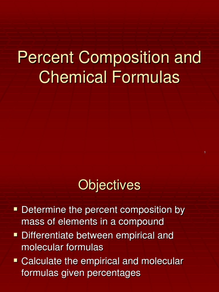Percent Formula Pdf Mole Unit Chemistry