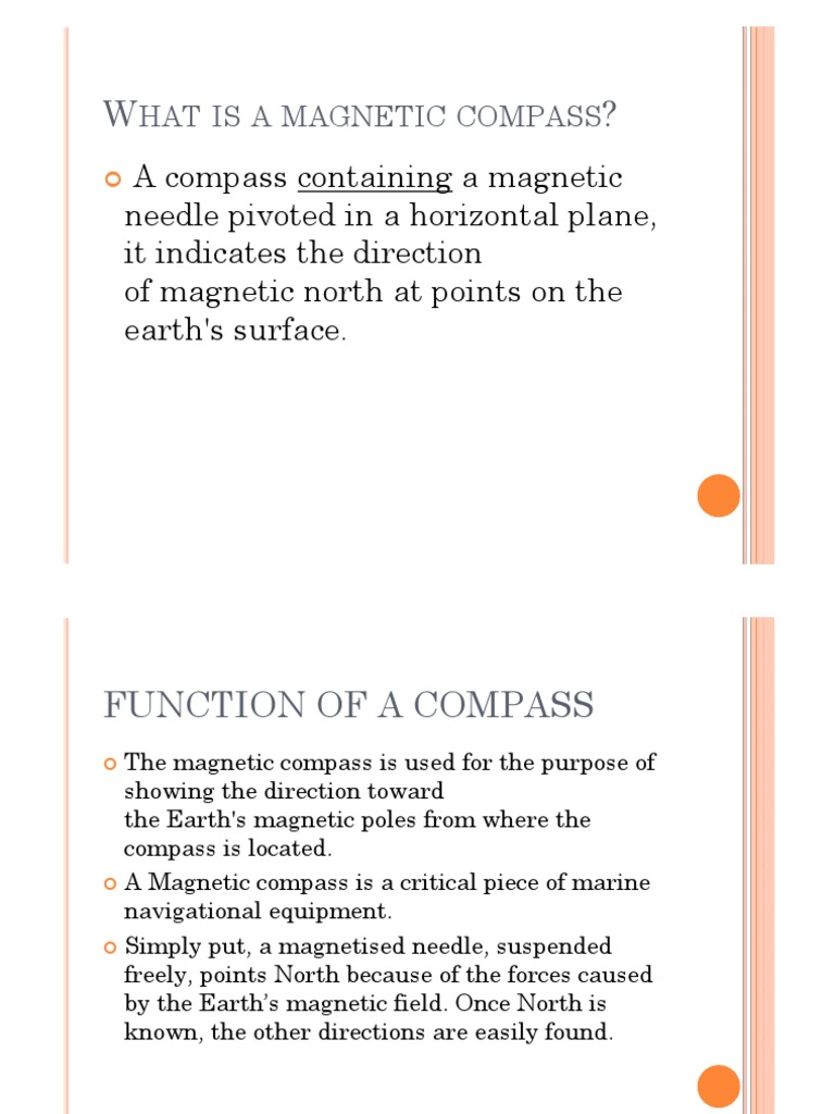 Magnetic Compass PDF | PDF | Compass | Water Transport
