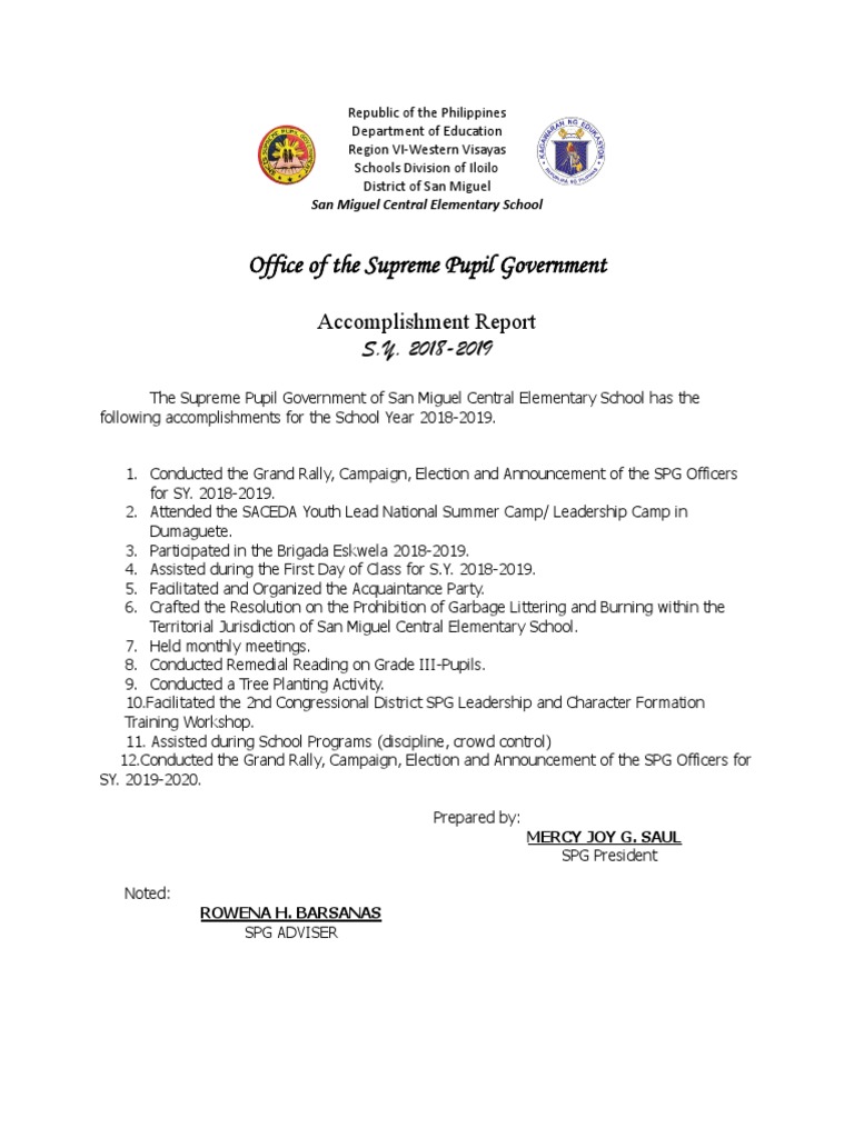 SPG Narrative Report | PDF