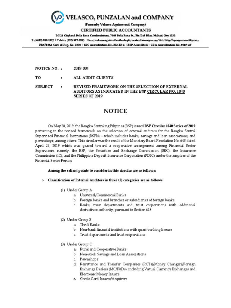 BSP | PDF | Audit | Banks