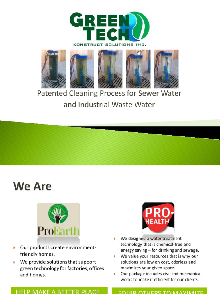 Greentech Profile 2 | PDF | Sewage Treatment | Chemical Substances