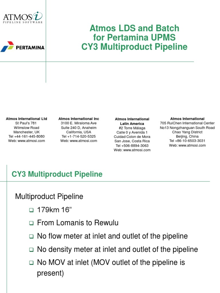 CY3 Multiproduct Pipeline Atmos LDS and Batch Tracking | PDF | Liquids ...
