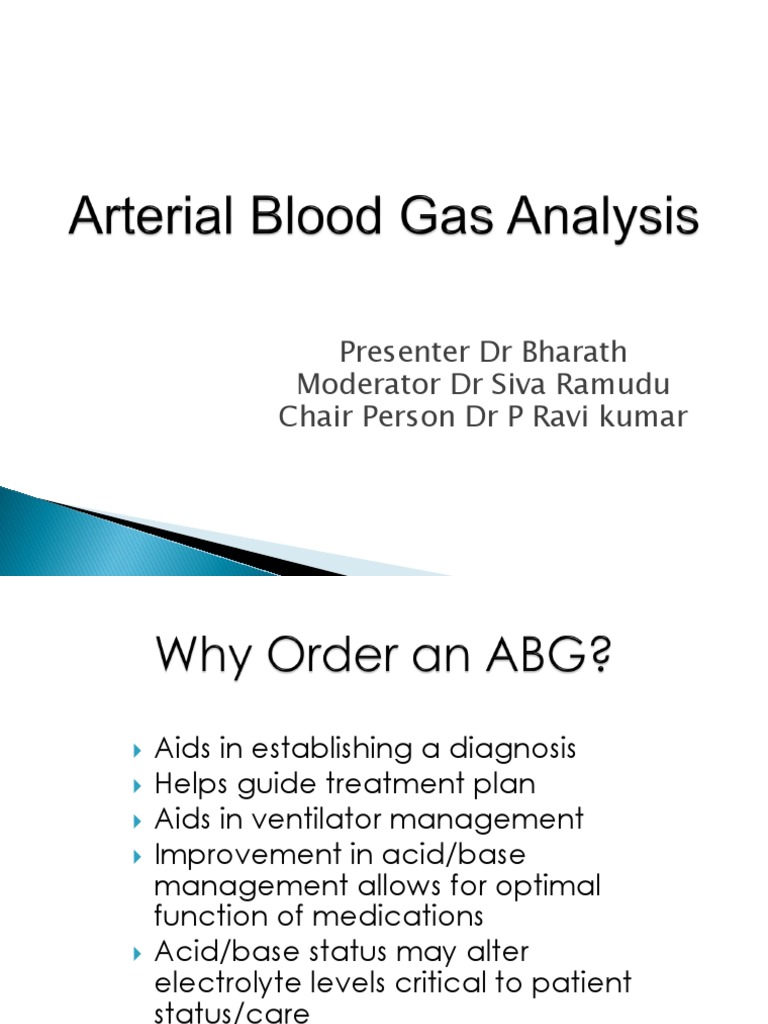 Arterial Blood Gas Analysis | PDF | Bicarbonate | Physiology