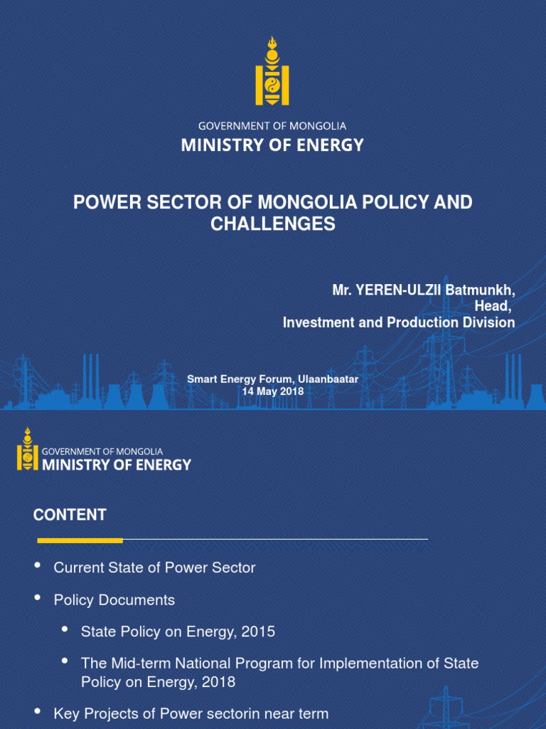 Power Sector Policy of Mongolia_14_May_2019 | Cogeneration | Energy ...