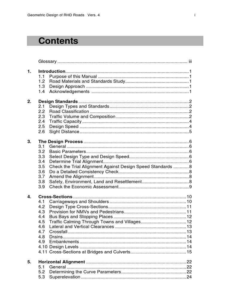 Geometric Design of RHD Roads | PDF | Road | Traffic