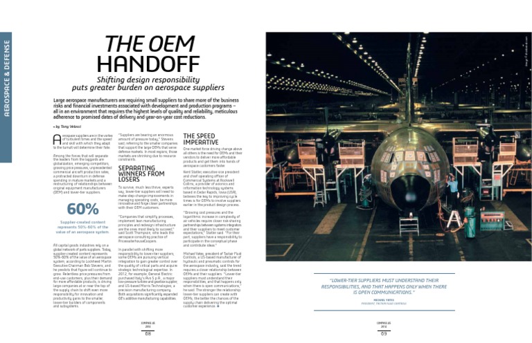 Ad Article Oem Handoff | PDF | Supply Chain | Aerospace
