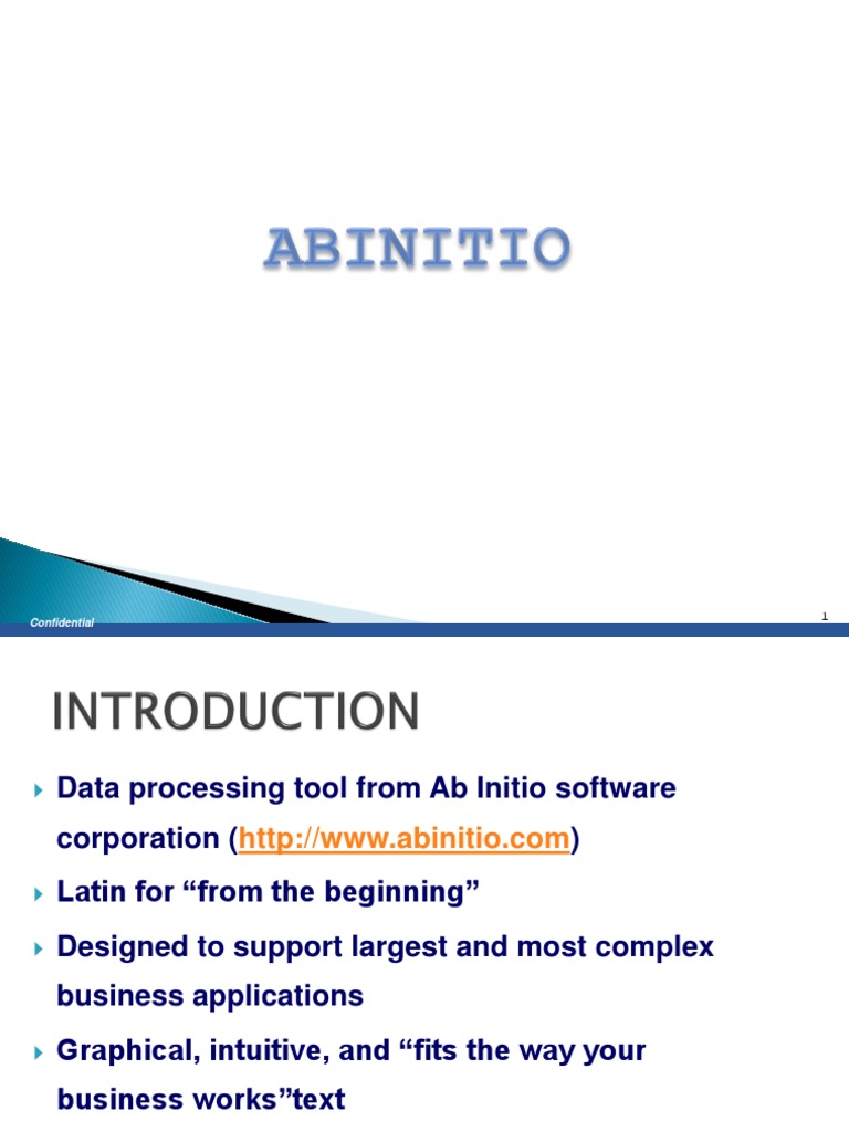 Ab Initio Training Slides and Documents | PDF | Computer Data Storage | Parameter (Computer ...