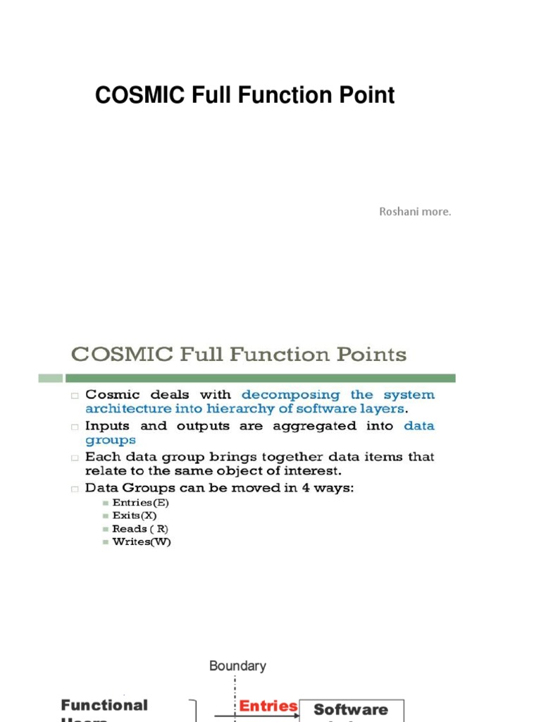 COSMIC Full Function Point: Roshani More | PDF | Service Oriented ...