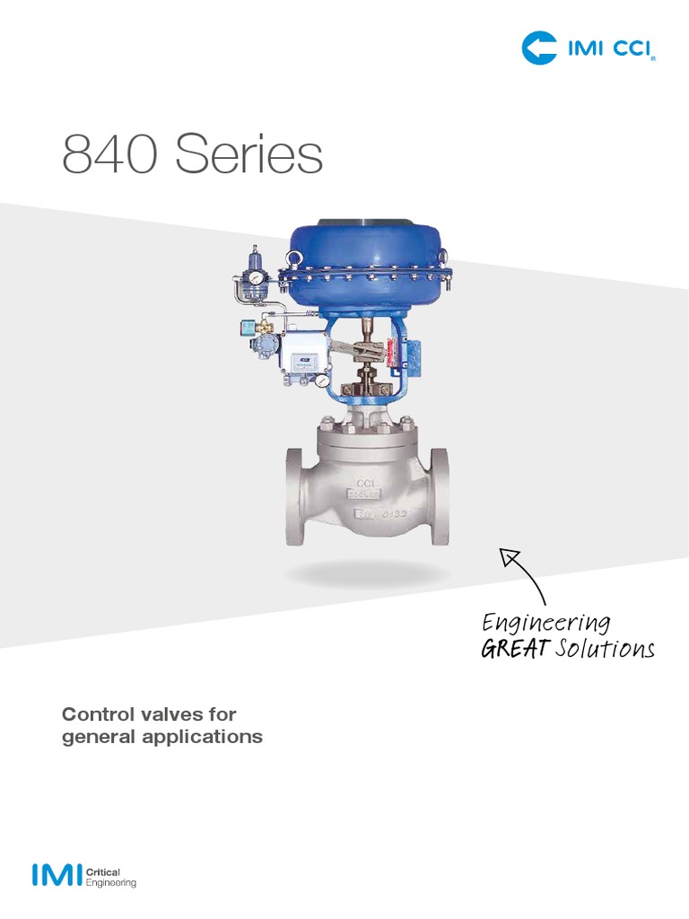 840 Series Control Valves Overview | PDF | Valve | Materials