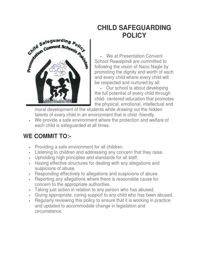Child Safeguarding Policy: We Commit To | PDF