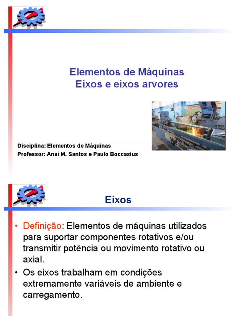 Eixos e Árvores | PDF | Flexão (Física) | Estresse (Mecânica)