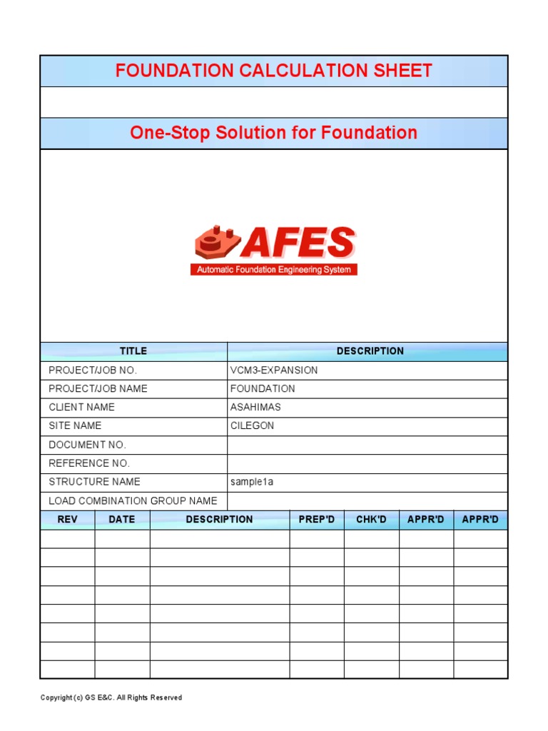 Foundation Design by Using Afes | PDF | Weight | Buoyancy