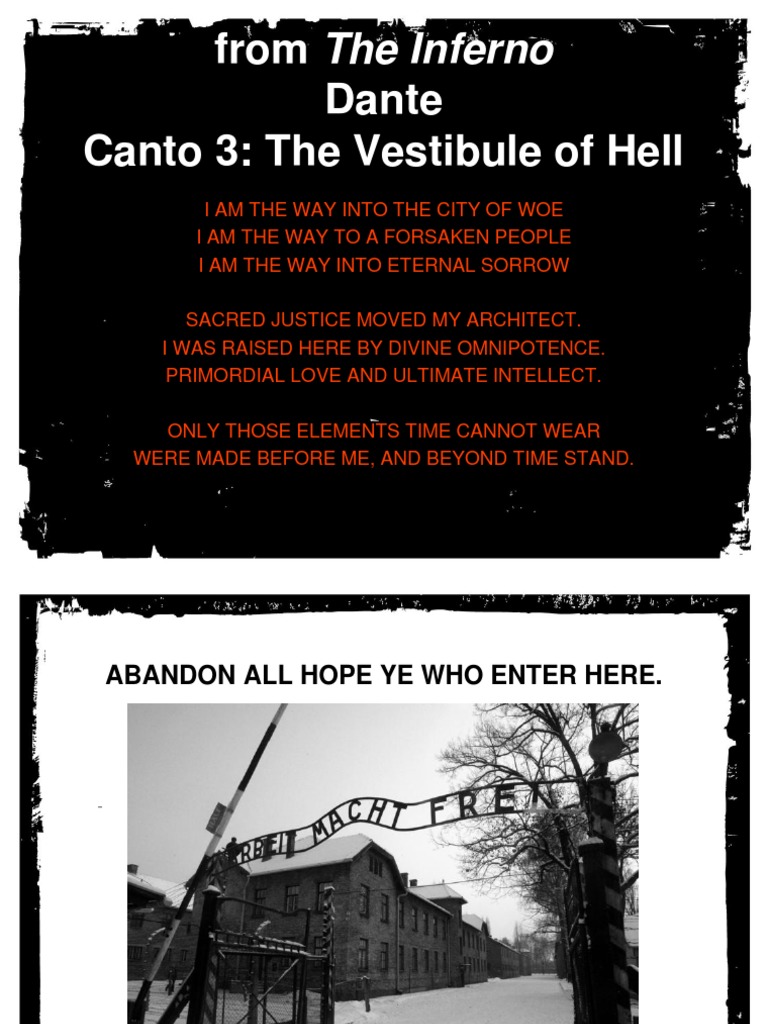 From The Inferno Dante Canto 3: The Vestibule of Hell | PDF | Aeneid ...