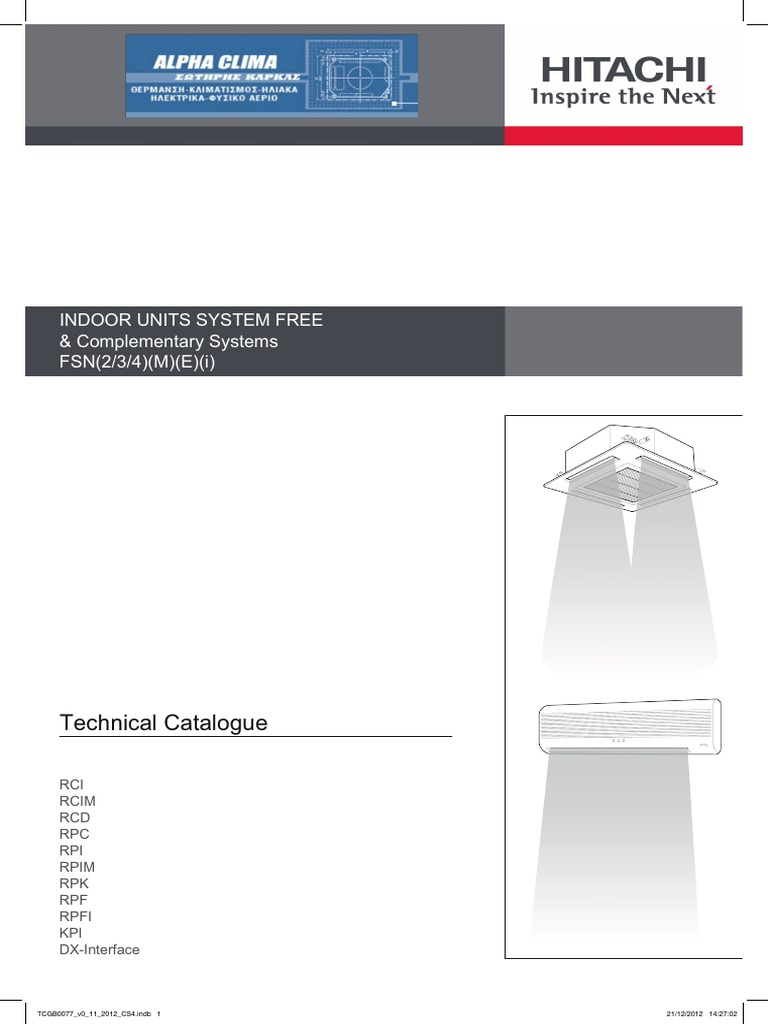 Hitachi System Free Indoor Unit | PDF | Electrical Wiring ...