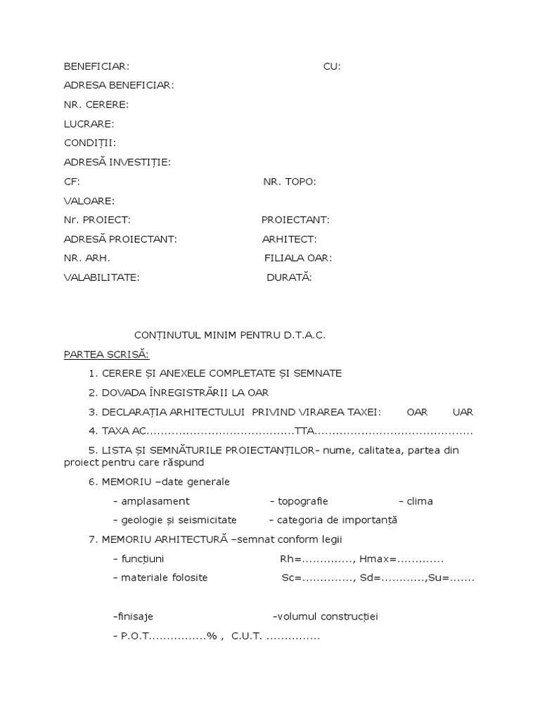 Fisa Barem de Corectare Proiect | PDF