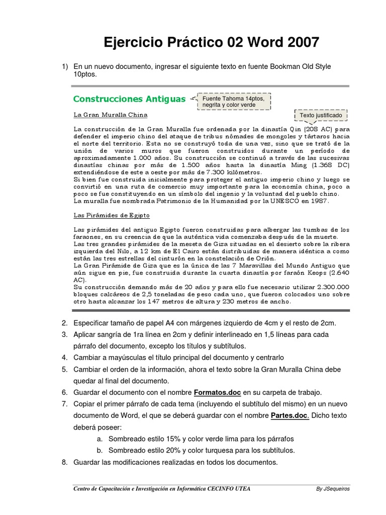 Ej Practico 02 Word | PDF