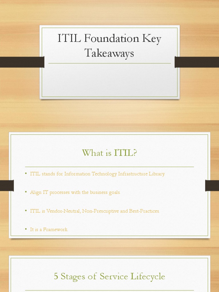 An Introduction to the Key Concepts and Processes of ITIL Service ...