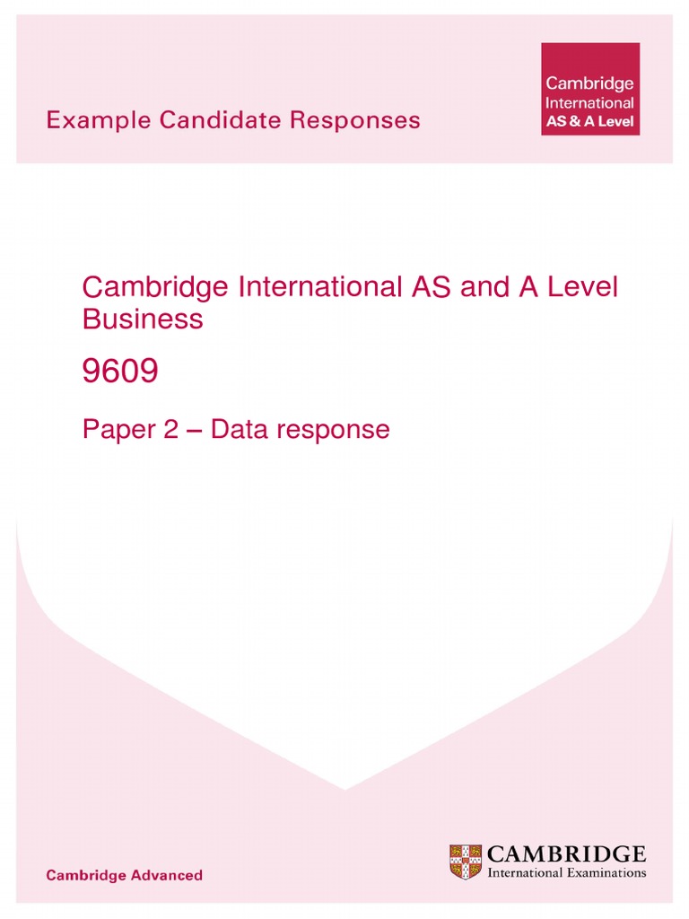 9609 Example Candidate Responses Paper 2 | Question | Test (Assessment)