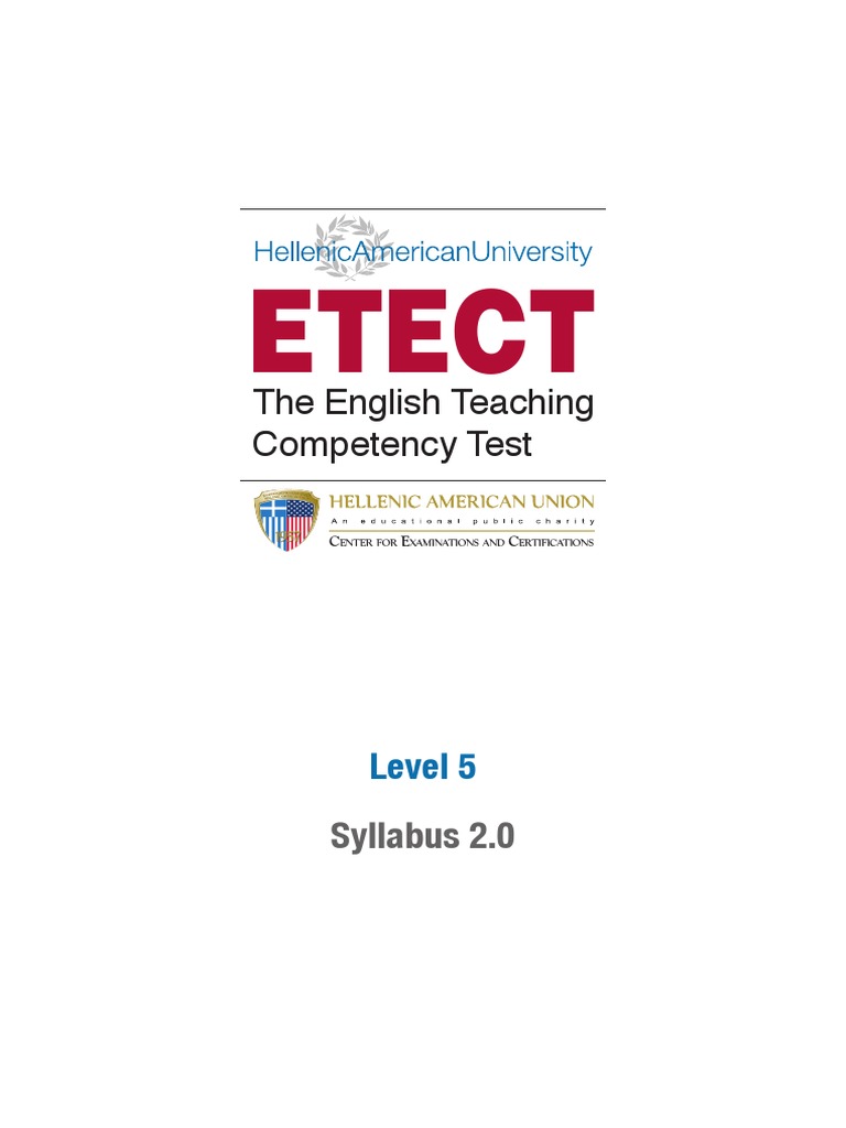 Etect-Syllabus Level-5 Syl 2 v300 | PDF | Language Education | Reading Comprehension