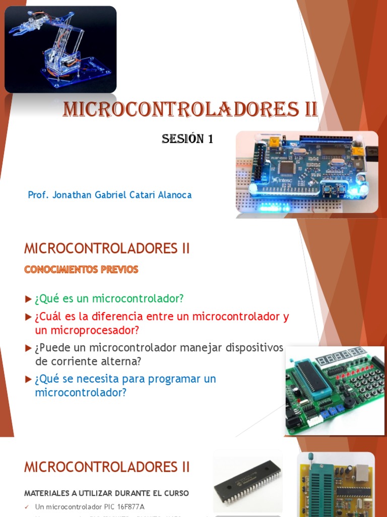 Microcontroladores | PDF | Microcontrolador | Unidad Central de procesamiento