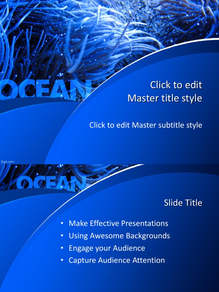 3061 Ocean PPT Template | PDF