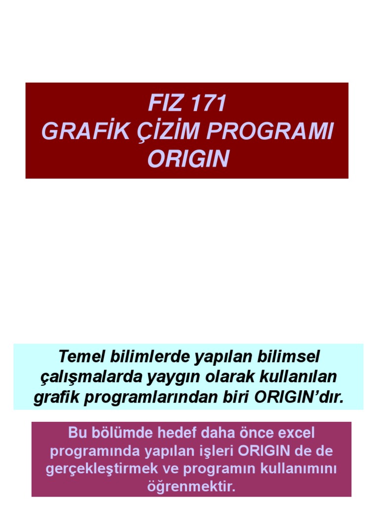 Grafik Çiziim Programı Origin | PDF