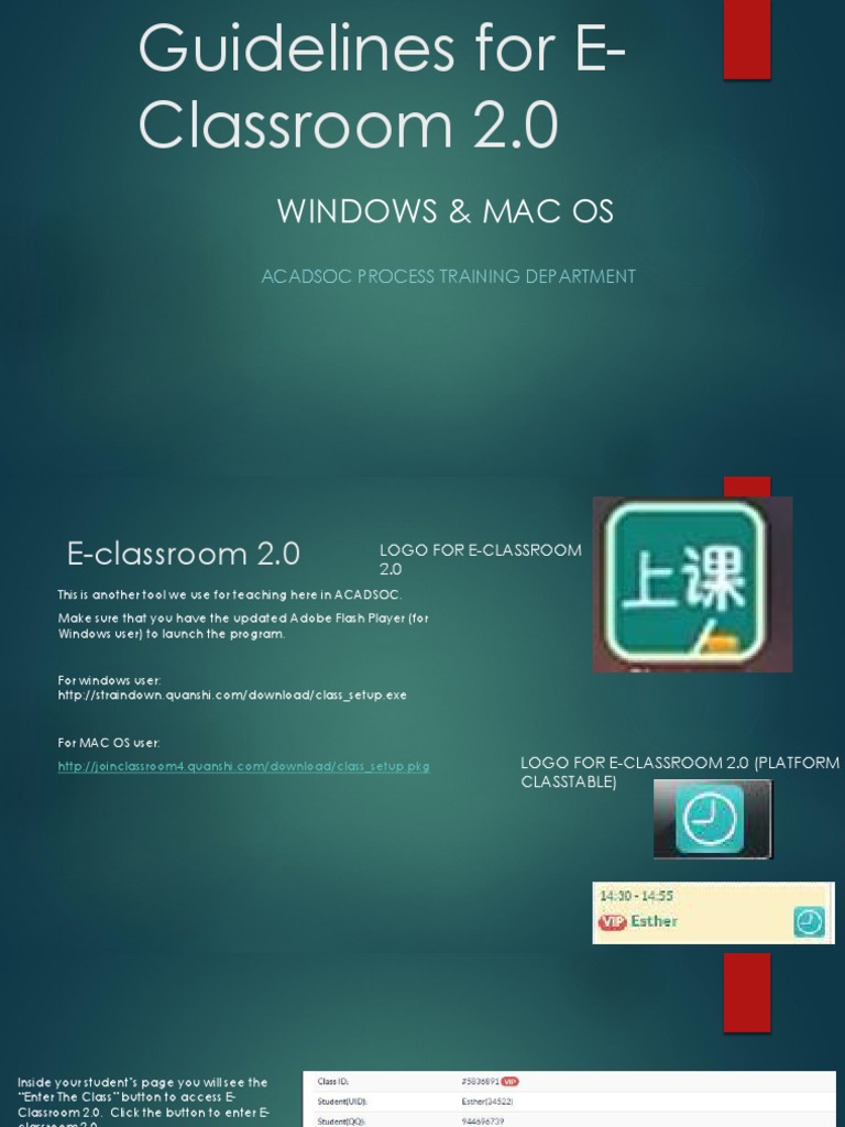 Guidelines For E-Classroom (Final) | PDF | Cursor (User Interface) | Icon (Computing)