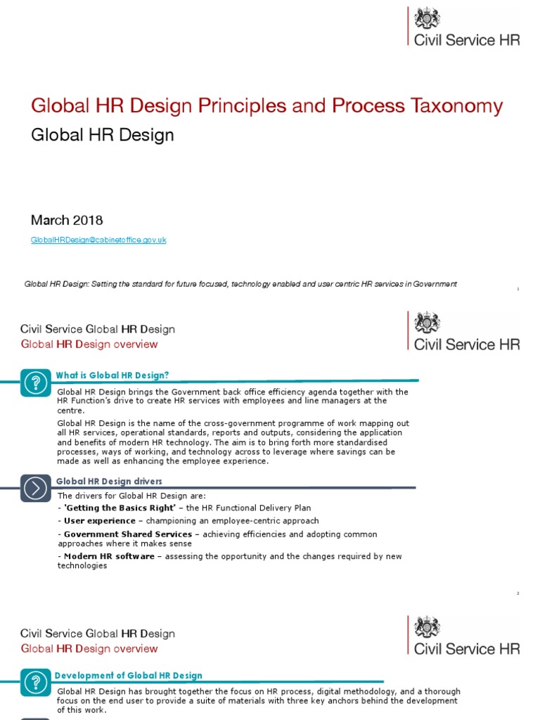 Global HR Design Principles Overview | PDF | Business Process | Governance