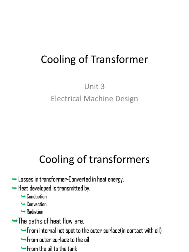 Cooling of Transformer | PDF | Heat Transfer | Dissipation