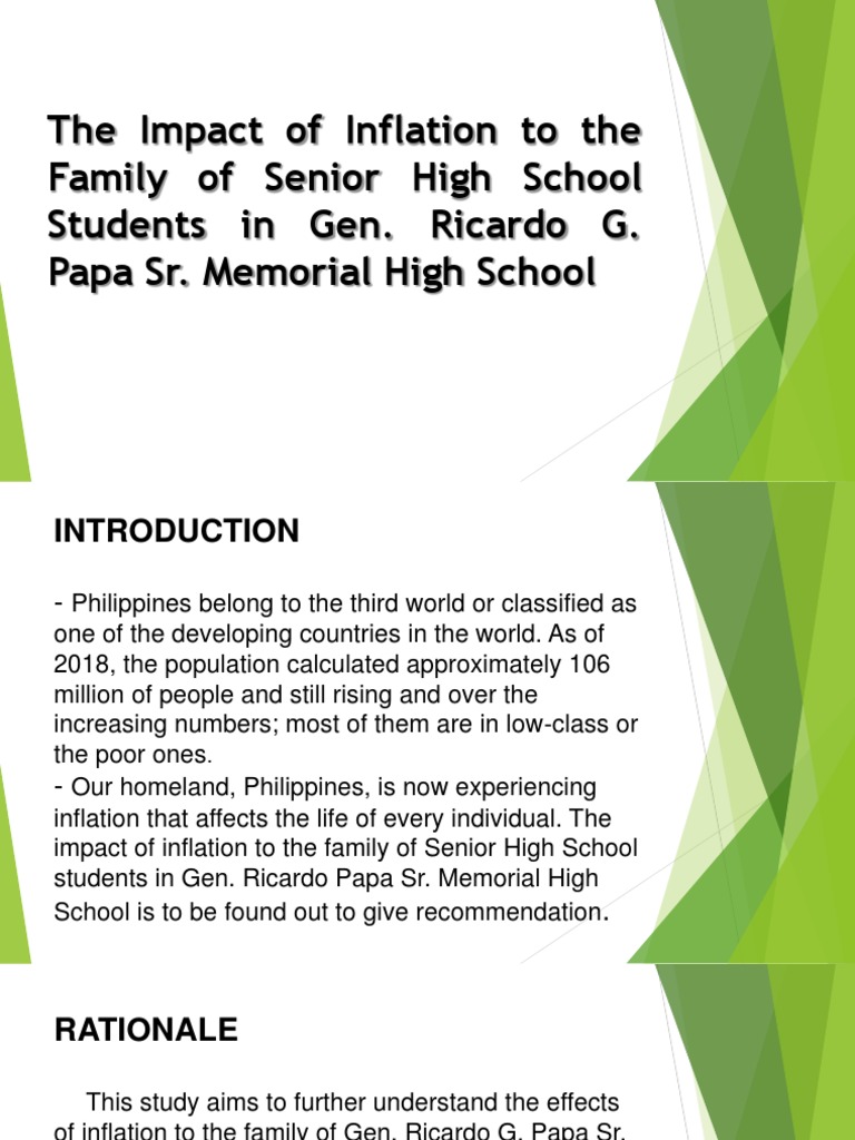 The Impact of Inflation To The Family of Senior High School Students in ...