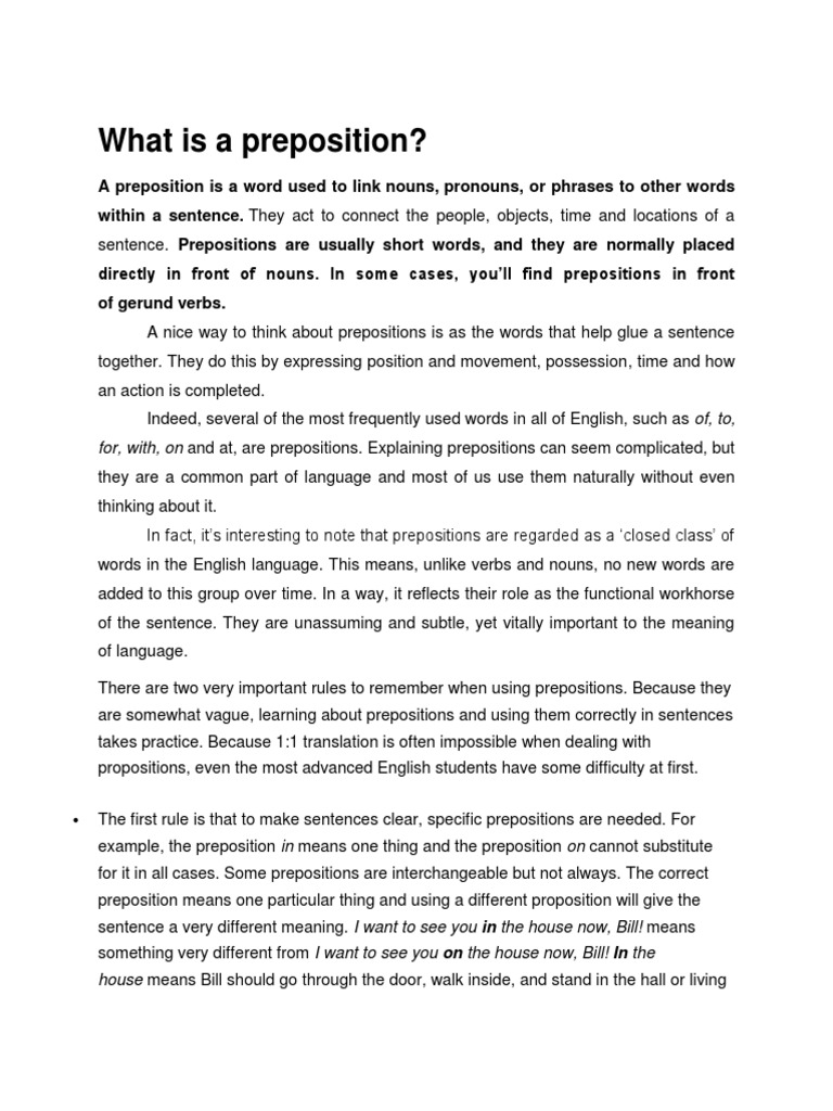 Exploring Prepositions: A Comprehensive Guide to Understanding Prepositions, Their Types, Rules ...