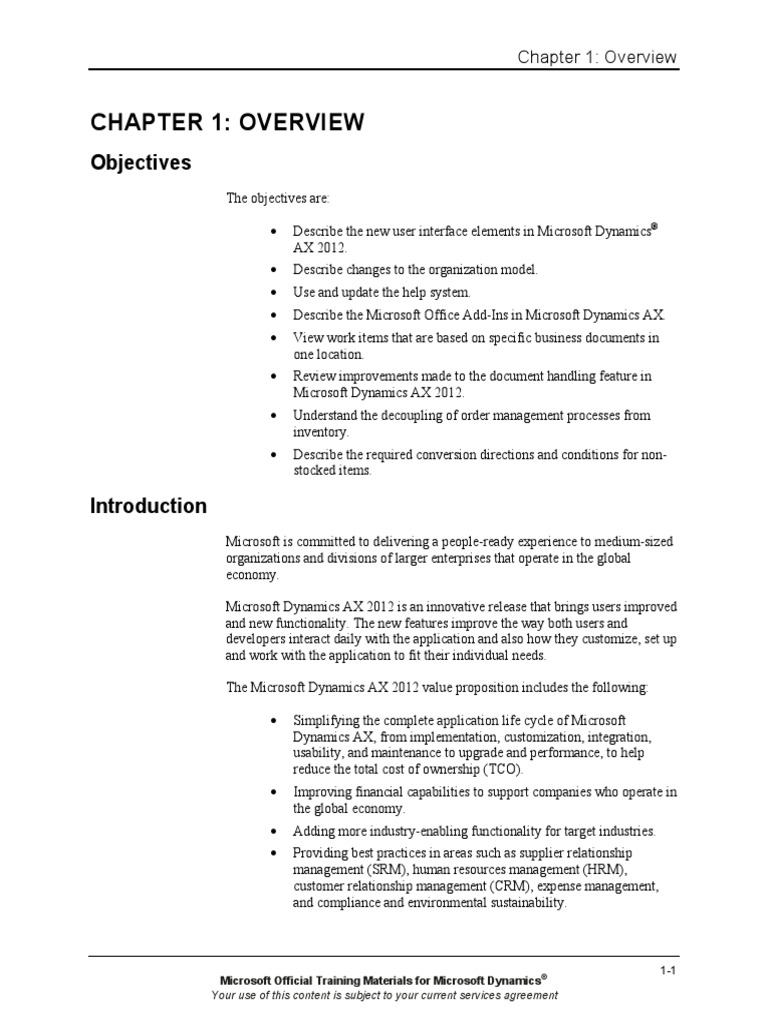 Chapter 1: Overview: Objectives | PDF | Tab (Gui) | Microsoft Excel