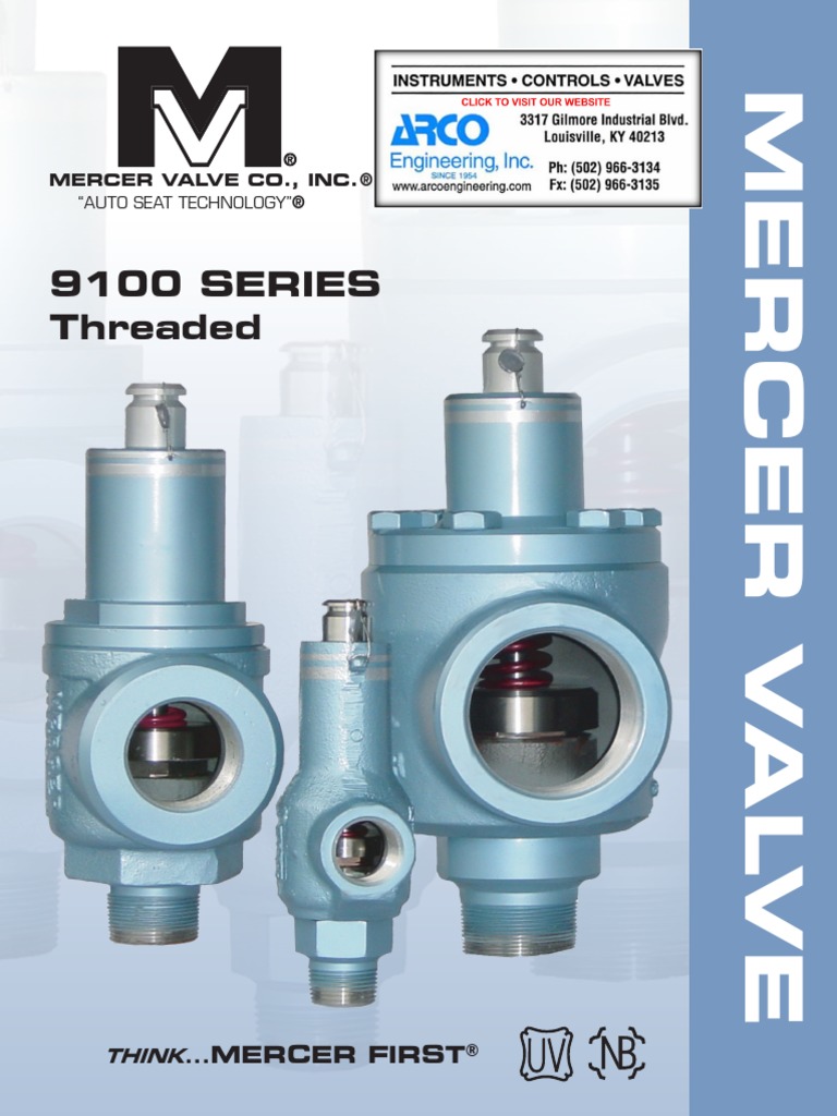 Mercer Valve 9100 Relief Valve Threaded AE | PDF | Valve | Steel