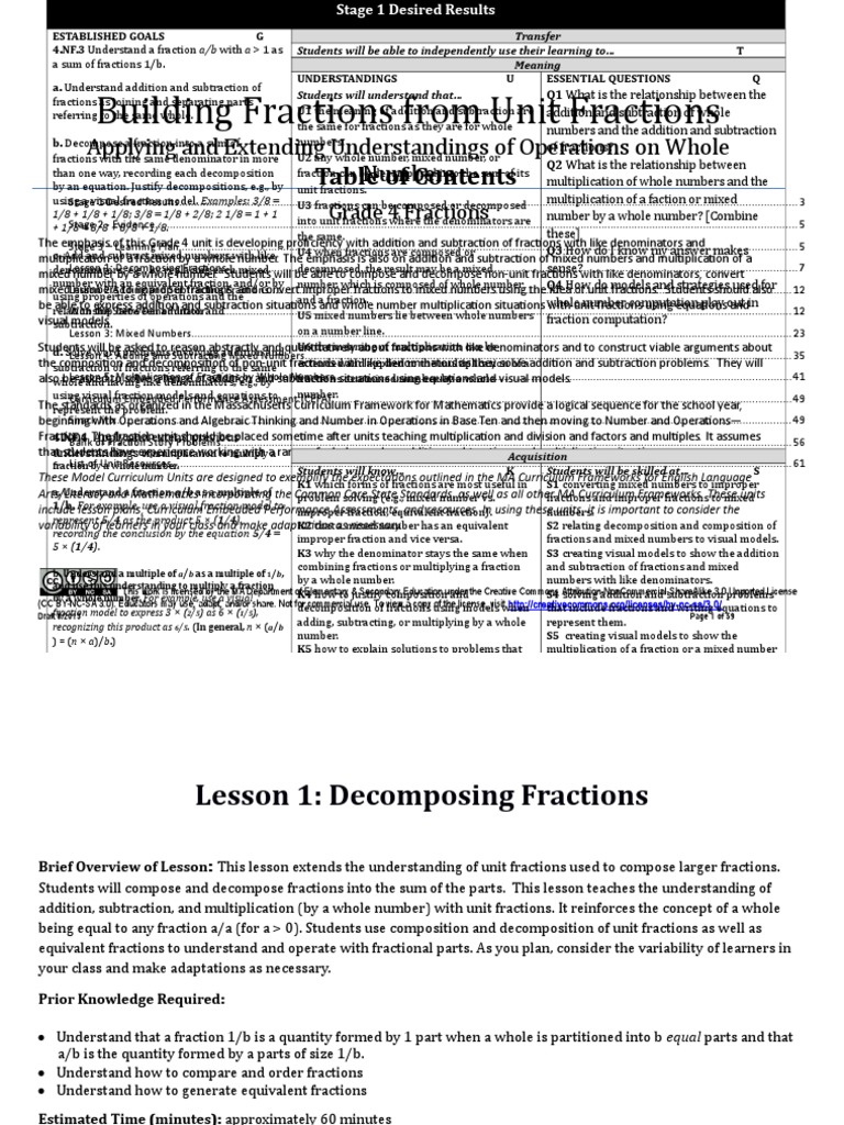 Building Fractions From Unit Fractions: Applying and Extending ...