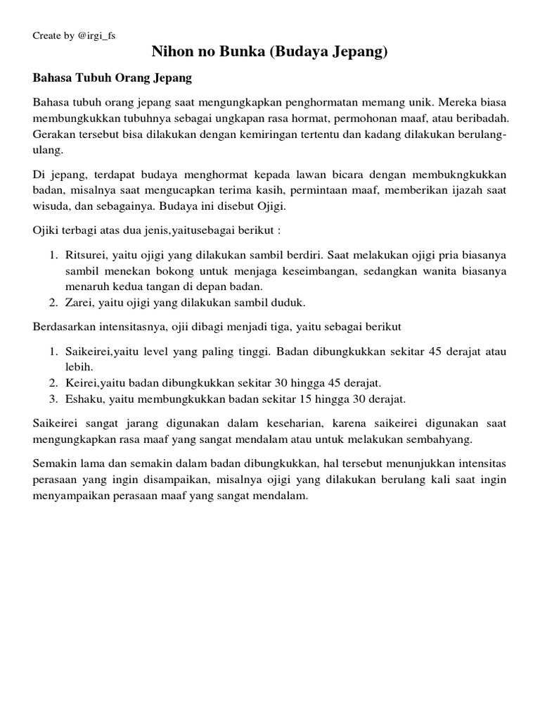 Nihon No Bunka 1 PDF | PDF