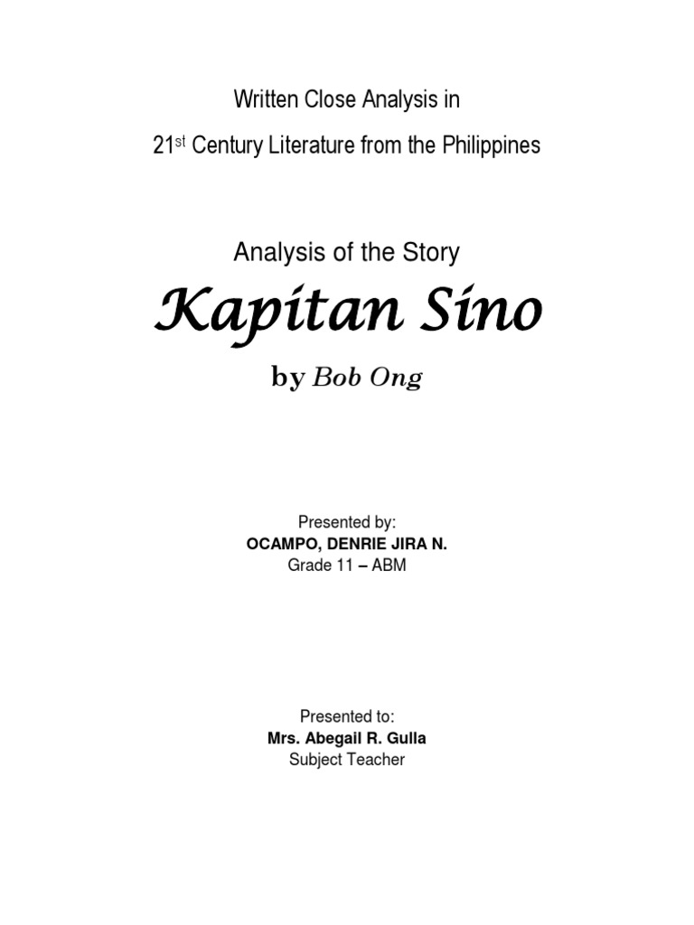 Book Review of Kapitan Sino | PDF