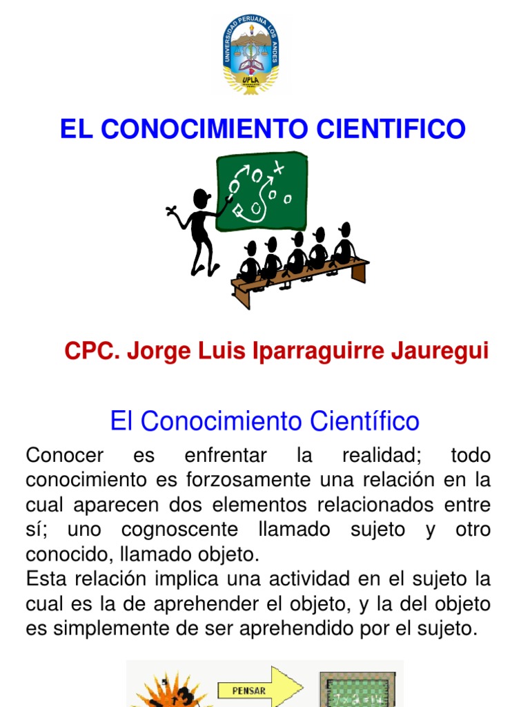 01 El Conocimiento Y El Método Científico Pdf Método Científico
