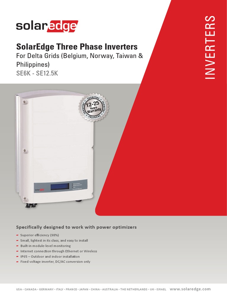 Solaredge Three Phase Inverters: For Delta Grids (Belgium, Norway ...