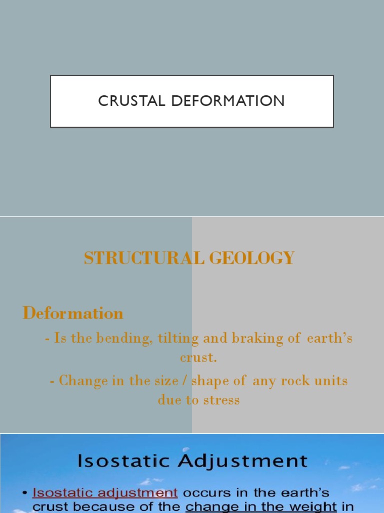 Crustal Deformation Final | PDF | Fault (Geology) | Deformation ...