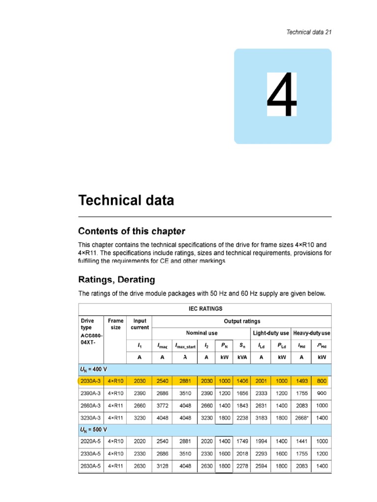 En ACS880-04XT Technical Data | PDF